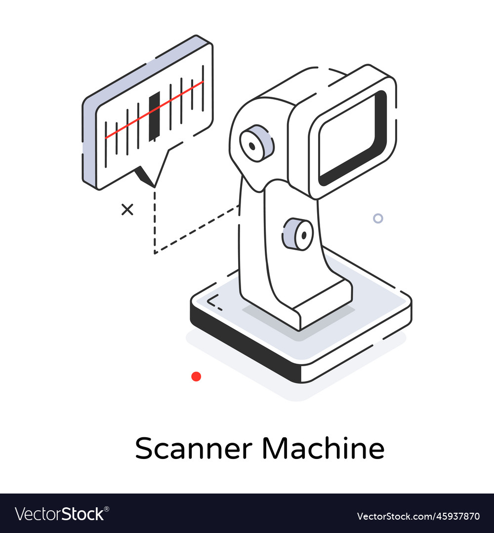Scanner machine Royalty Free Vector Image - VectorStock