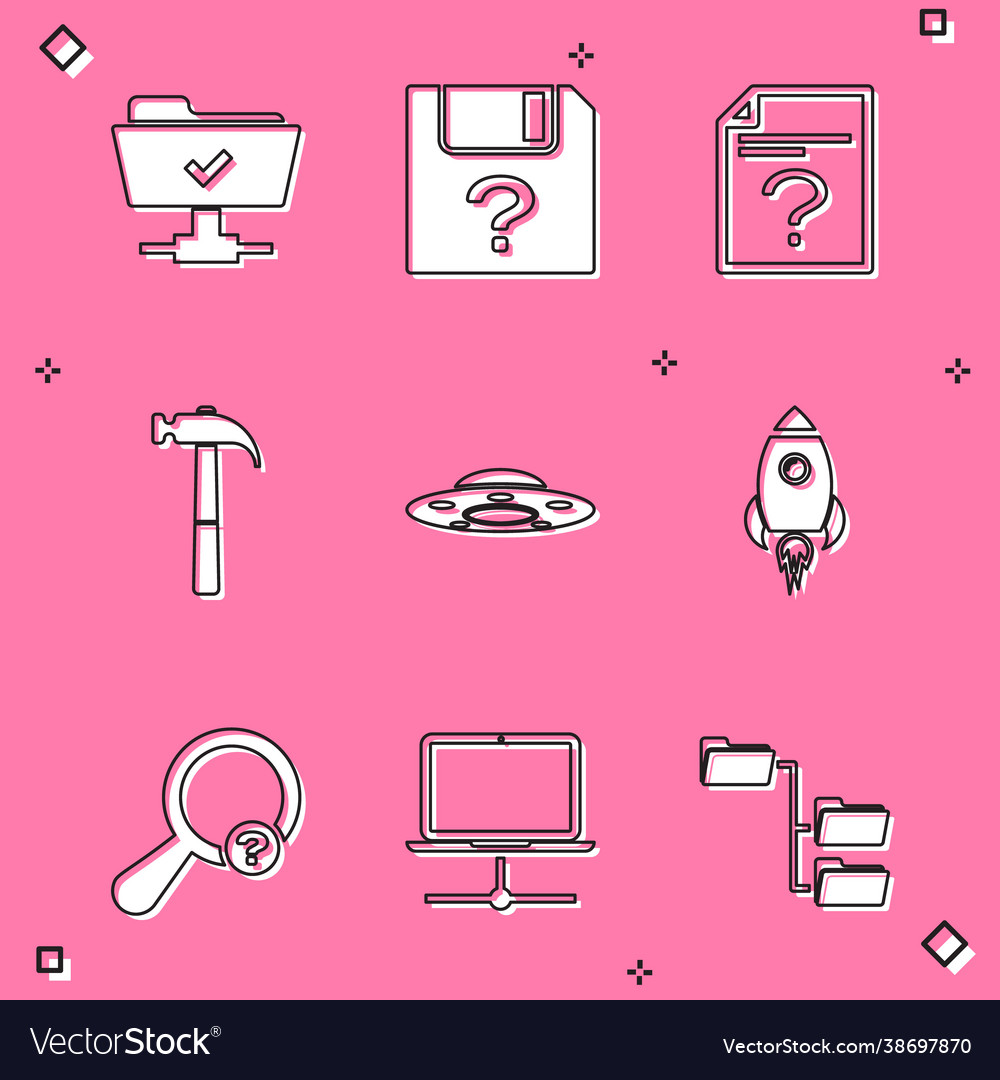 Set ftp operation successful unknown document Vector Image Set ftp operation successful unknown document Vector Image