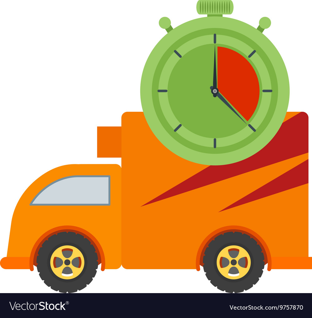 Time based delivery Royalty Free Vector Image - VectorStock