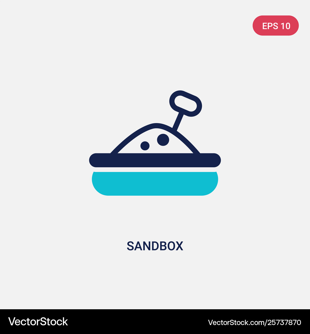 Two color sandbox icon from entertainment concept Vector Image