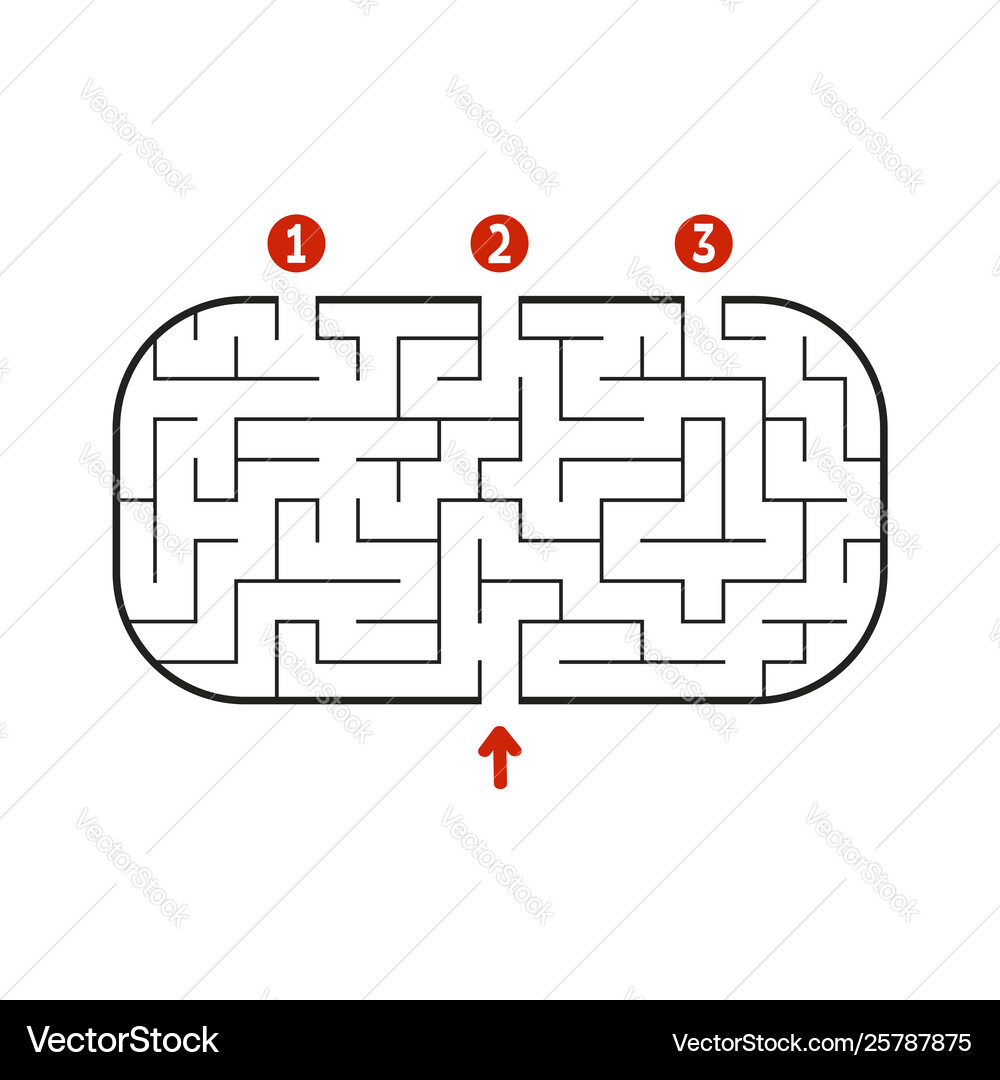 Abstract labyrinth game for kids puzzle Royalty Free Vector