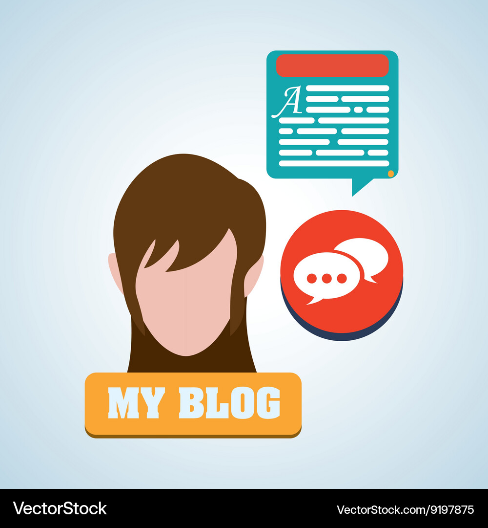 Blogging design social media icon isolated Vector Image