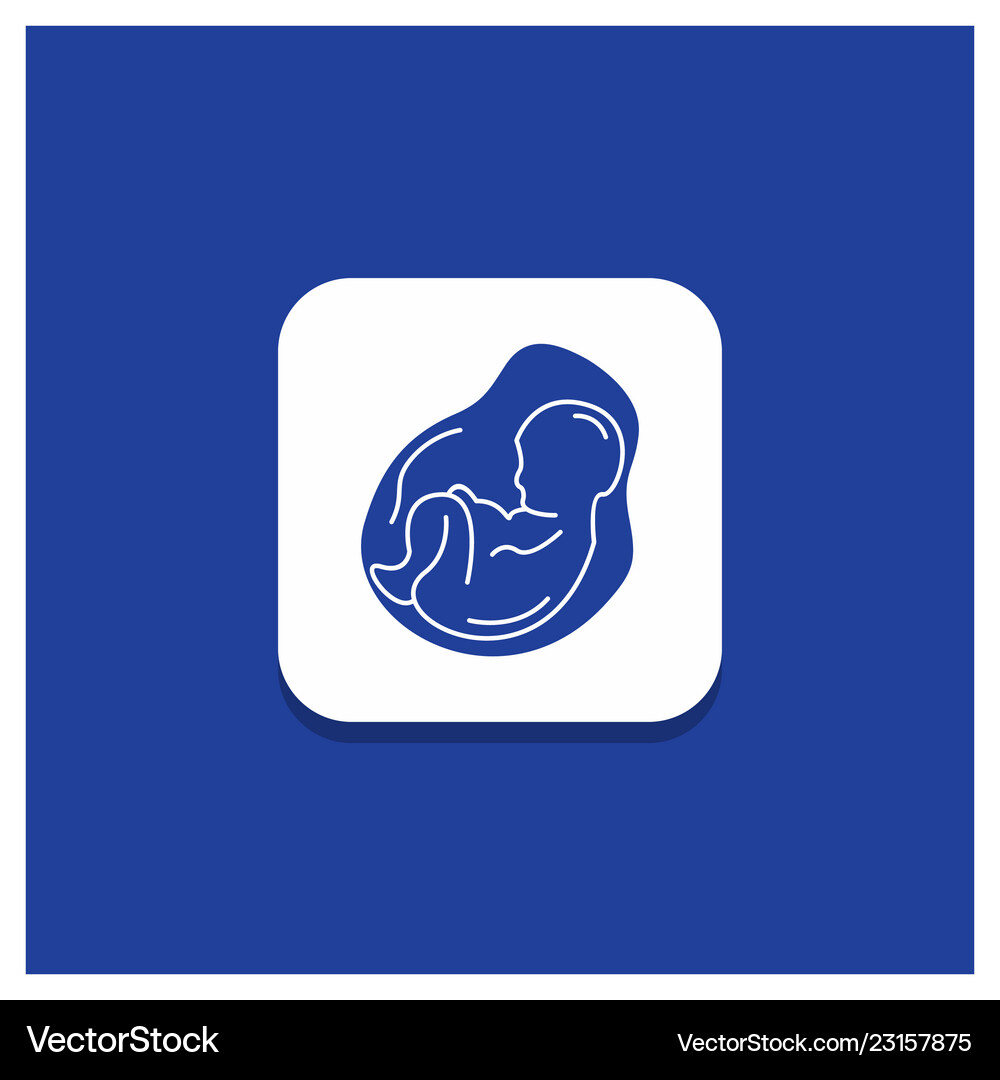 Blue round button for bapregnancy pregnant Vector Image