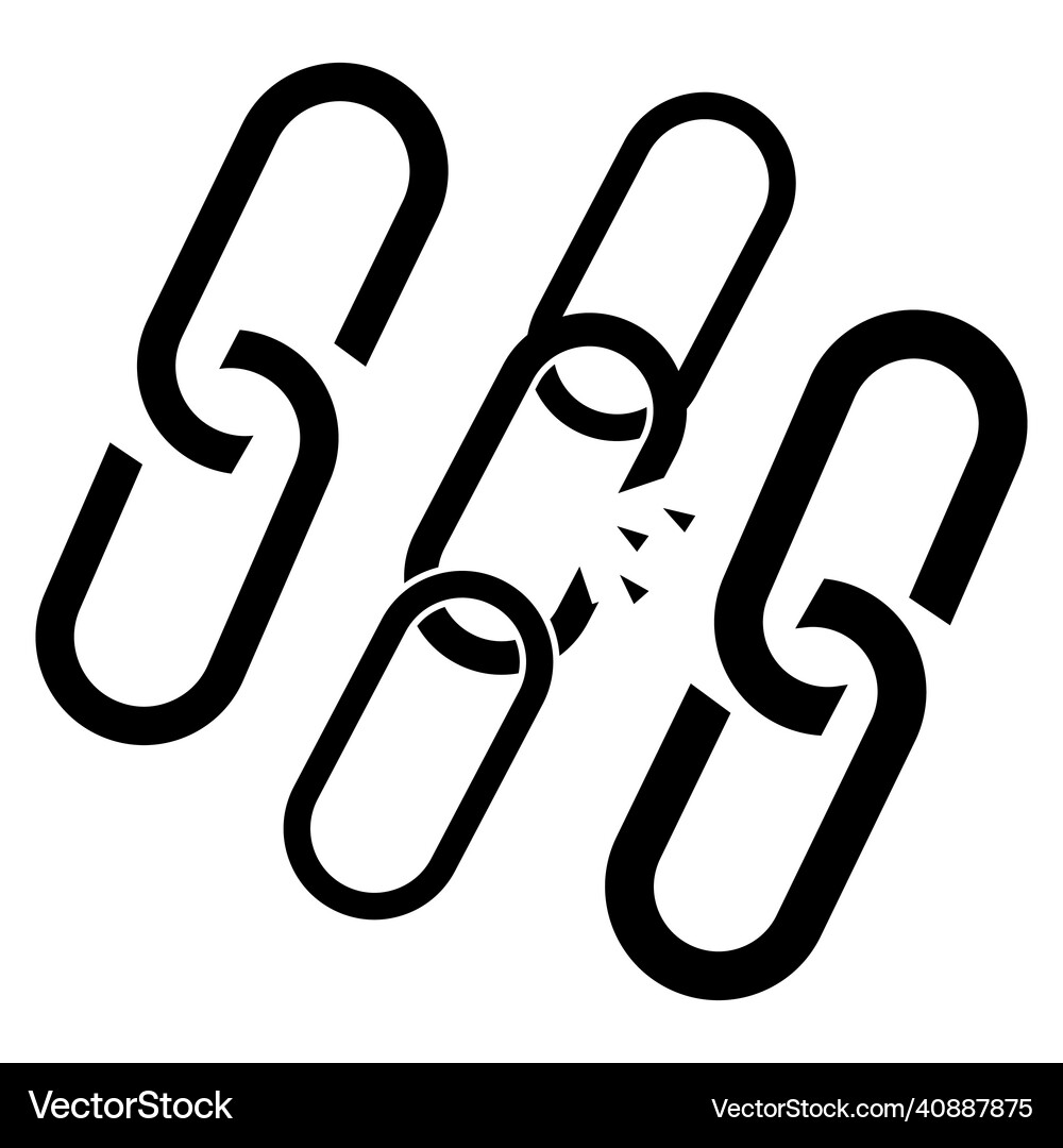 Chain sign set collection icon in flat style link Vector Image