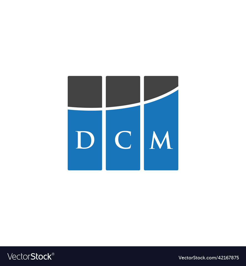 Dcm letter logo design on white background Vector Image