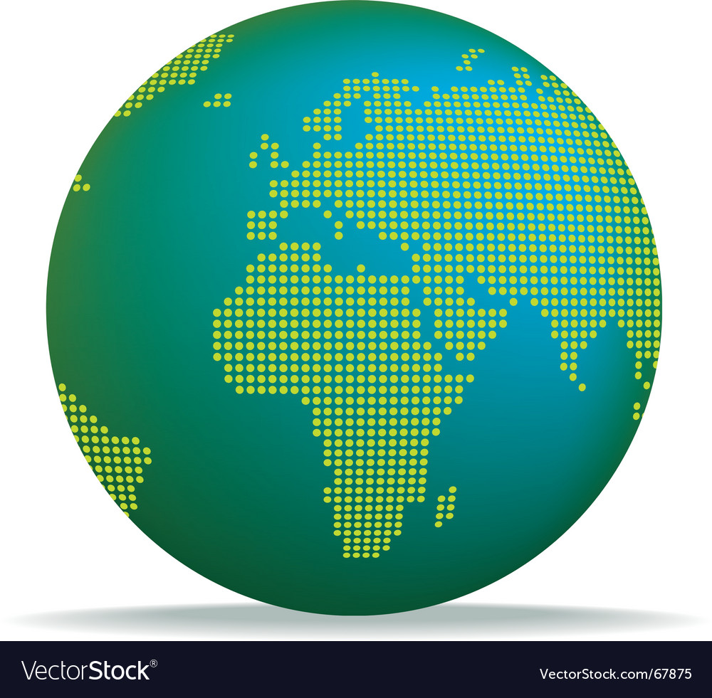 Dotted globe Royalty Free Vector Image - VectorStock