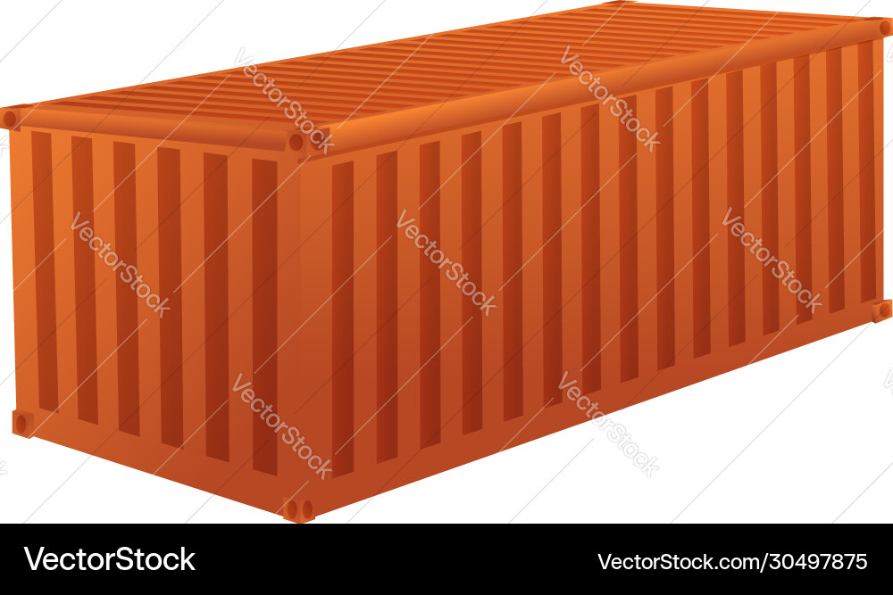 Marine cargo container icon cartoon style Vector Image