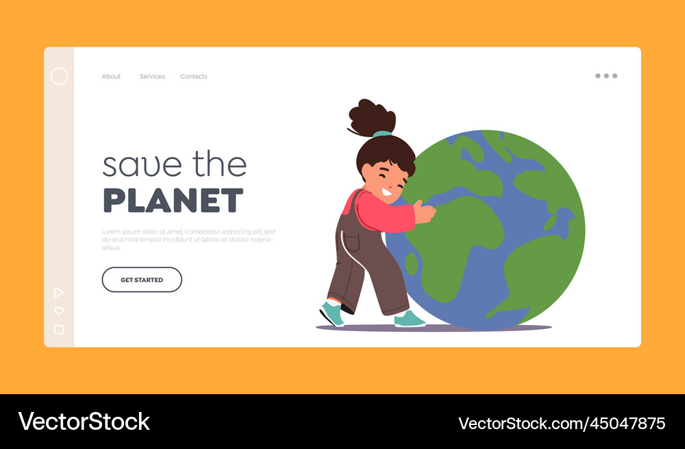 Save planet nature ecology earth protection Vector Image