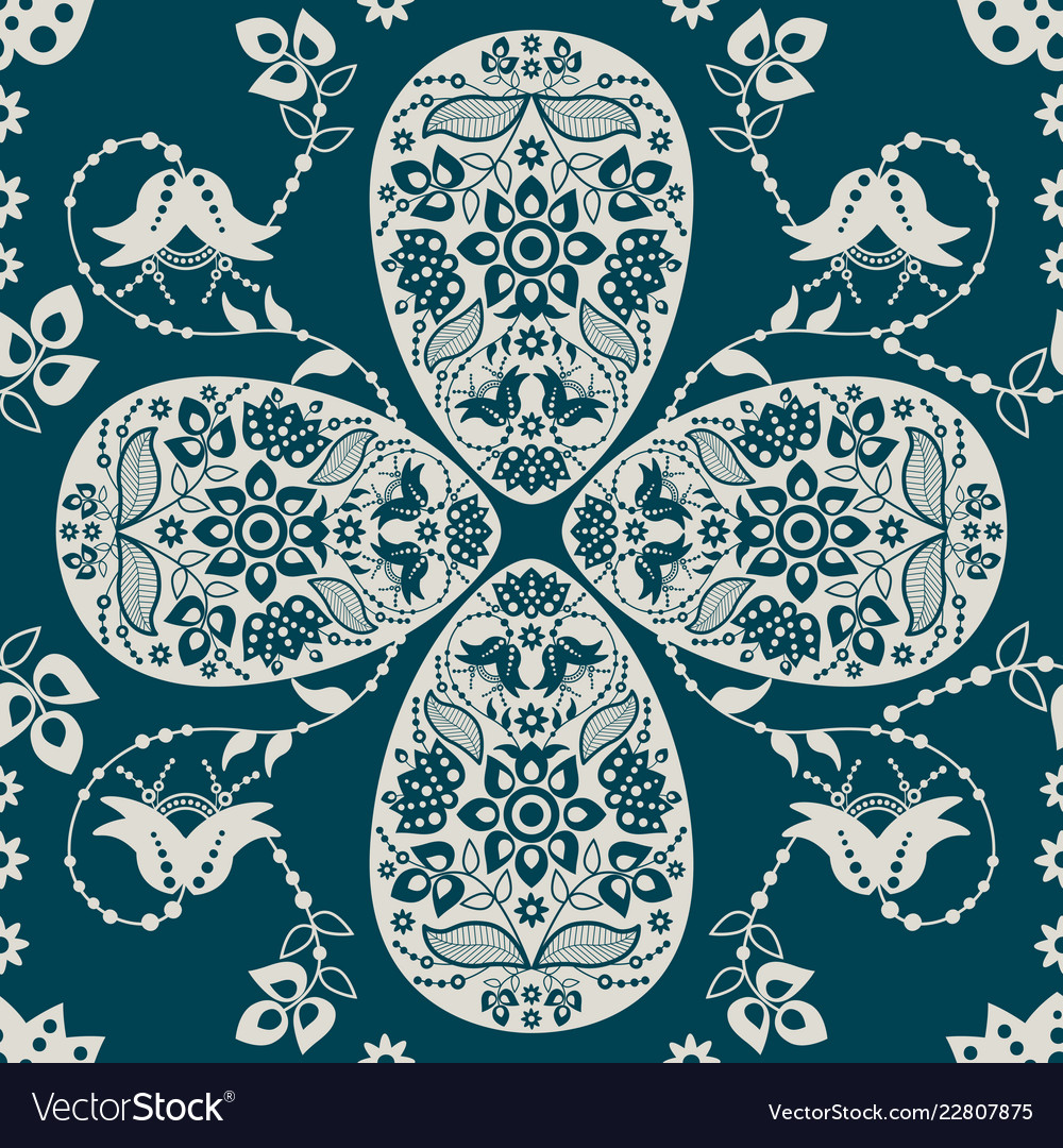 Seamless pattern with decorative elements Vector Image