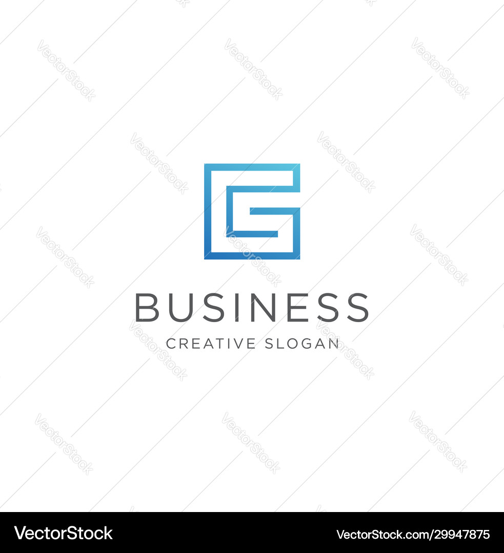 Square letter g logo designs inspiration Vector Image