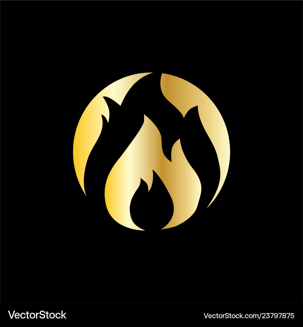 Technology of fire business logo Royalty Free Vector Image