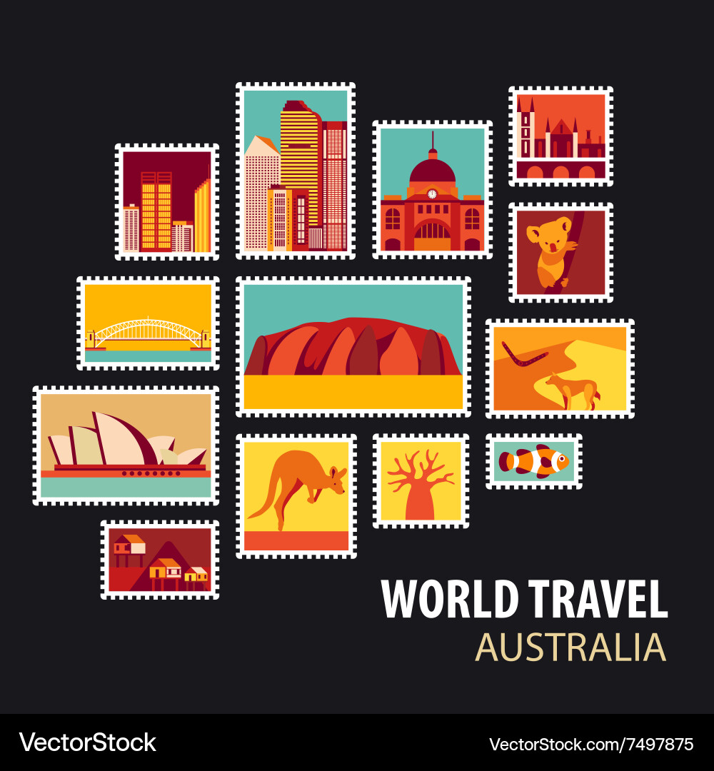 World travel icons set Royalty Free Vector Image