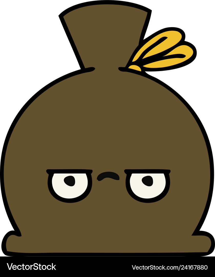 Cute cartoon sack Royalty Free Vector Image - VectorStock