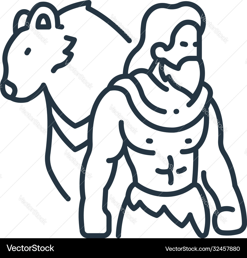 Druid icon isolated on white background outline Vector Image