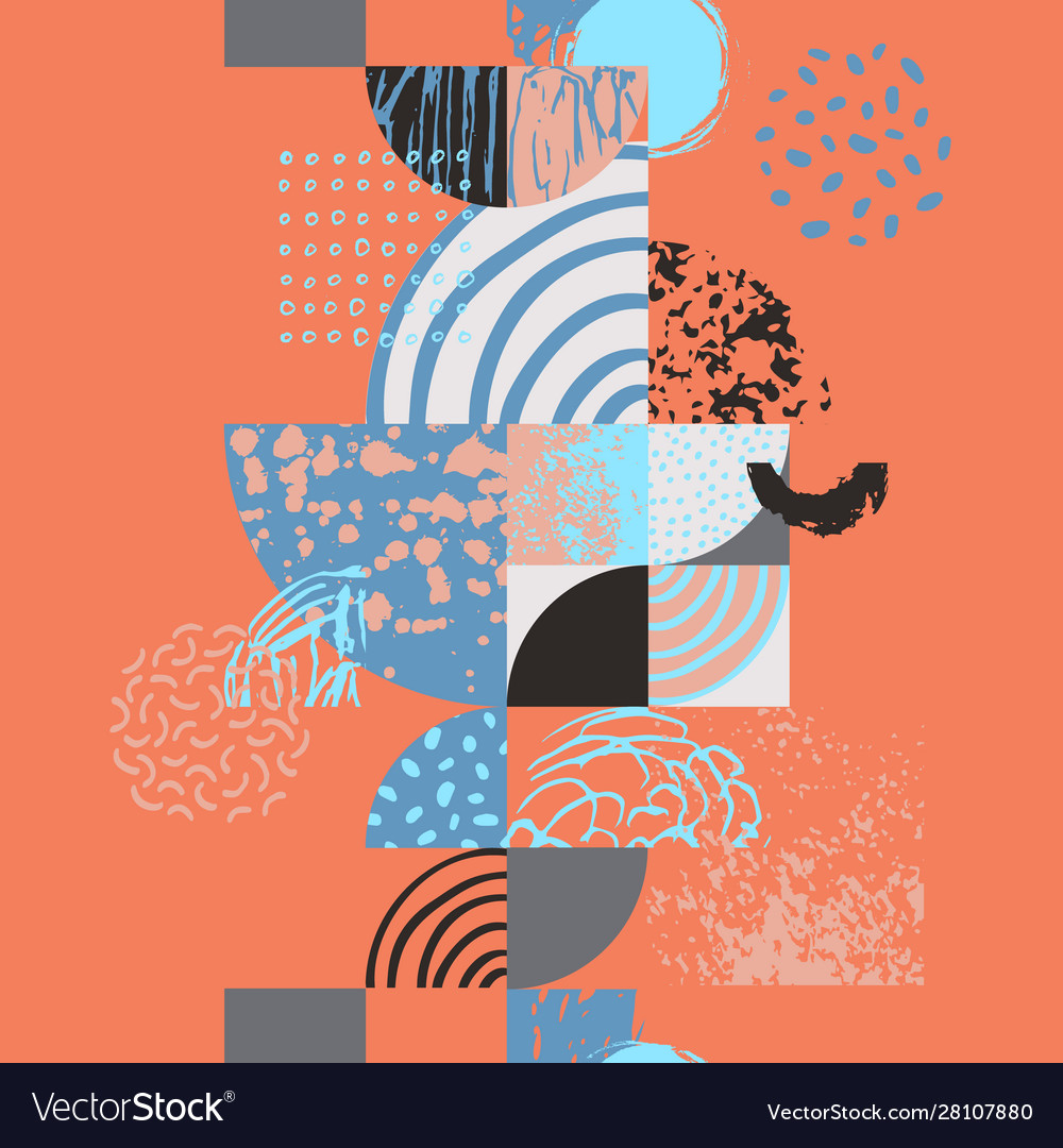 Geometric Semicircle Pattern Royalty Free Vector Image