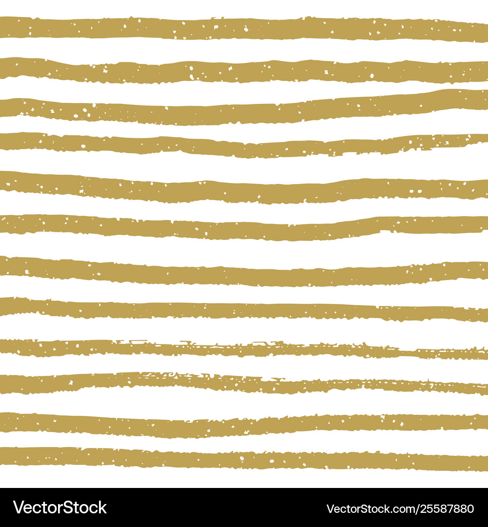 Gold hand drawn shapes paint br Royalty Free Vector Image