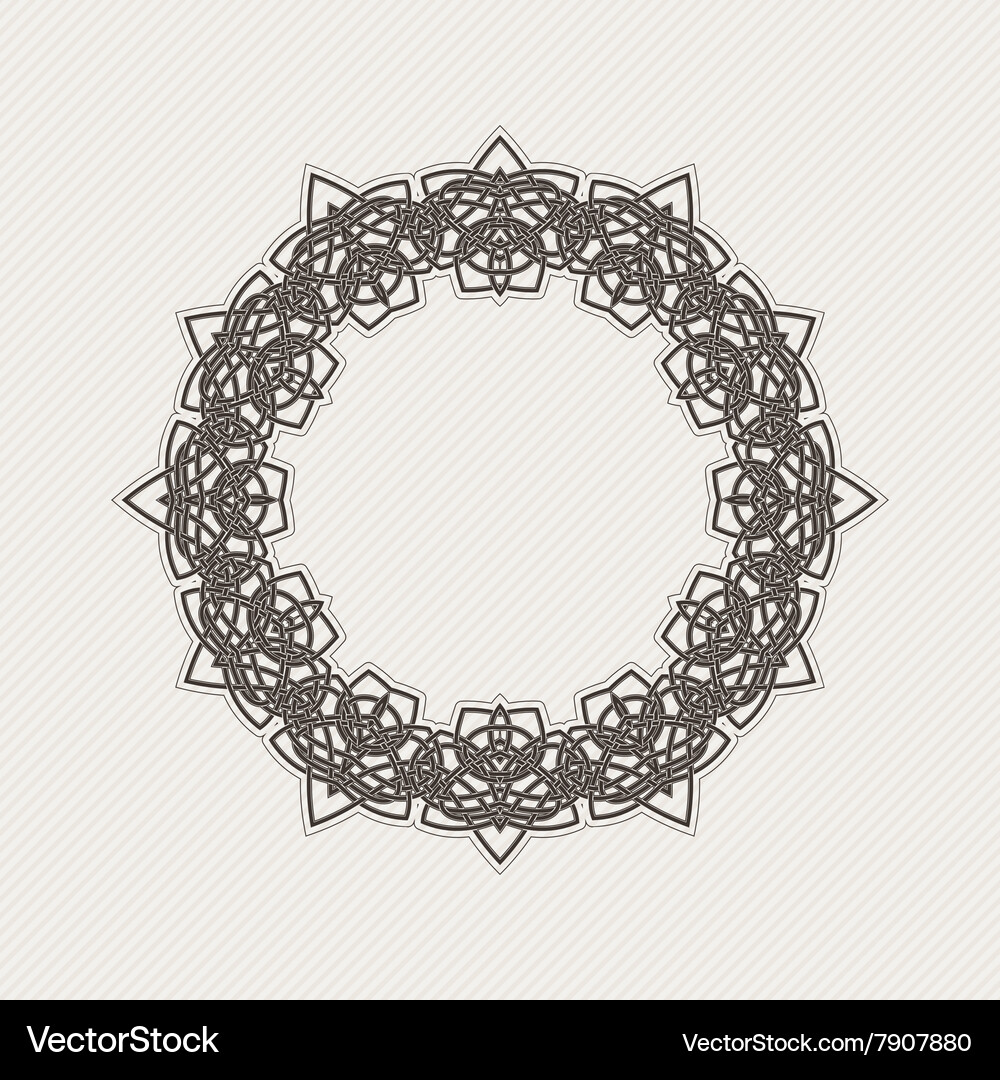 Ornate border gothic lace tattoo celtic Royalty Free Vector