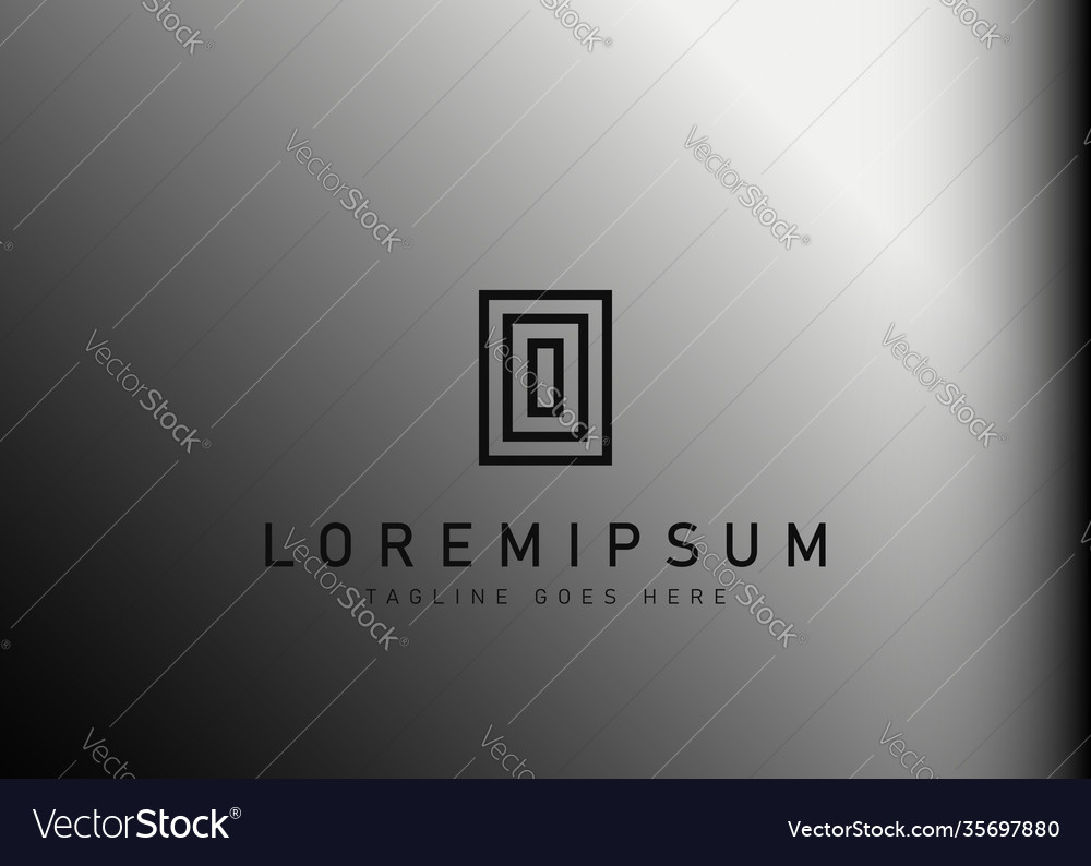 Rectangular logo design layered Royalty Free Vector Image