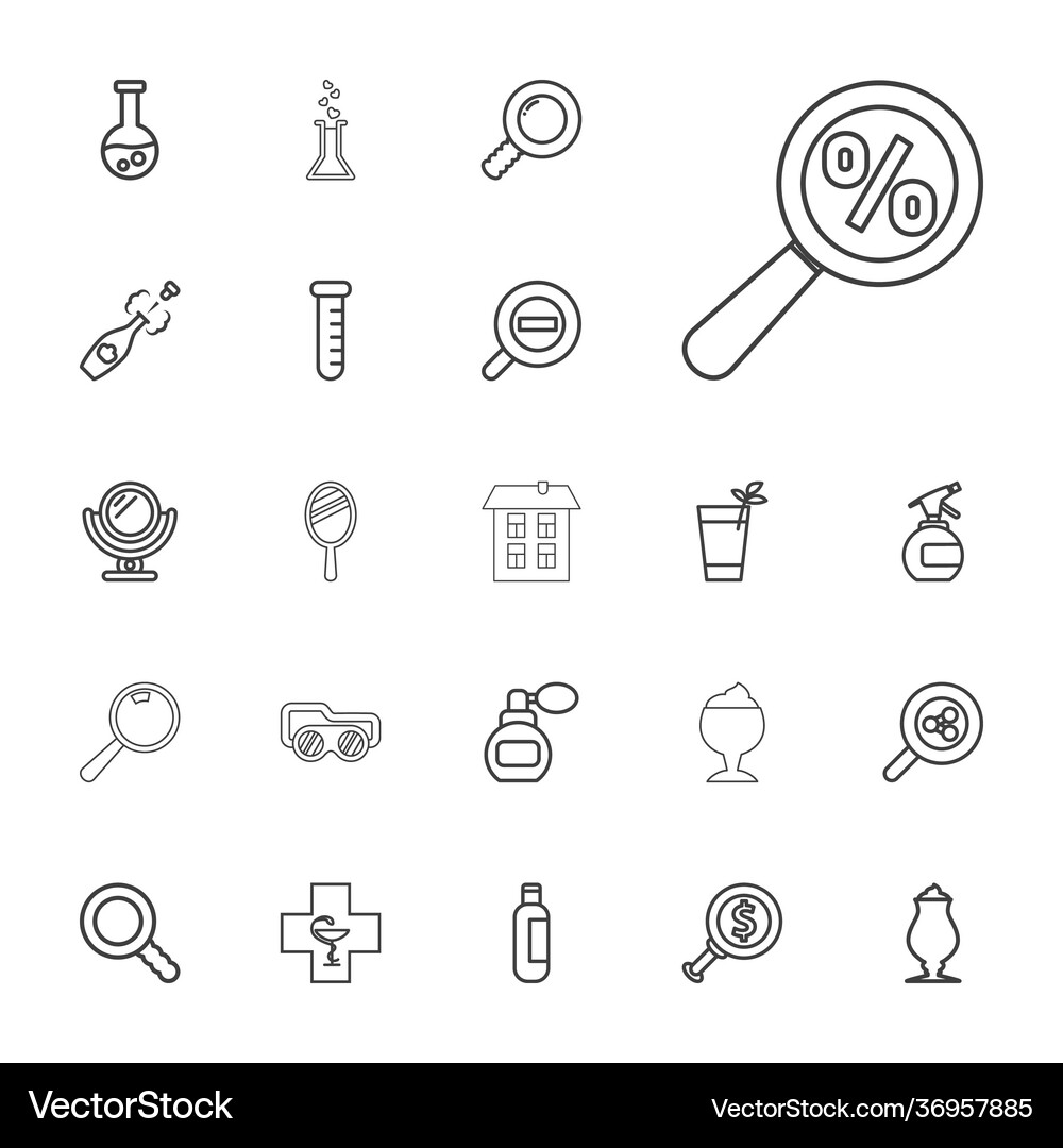 22 glass icons Royalty Free Vector Image - VectorStock