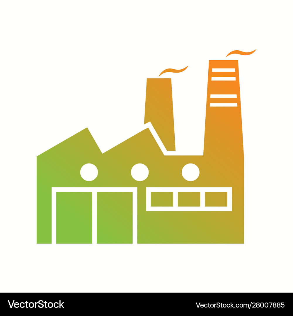Beautiful factory glyph icon Royalty Free Vector Image
