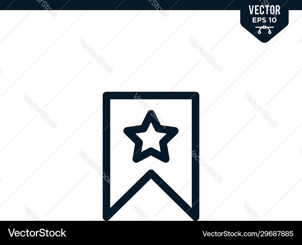 Bookmark icon collection in outlined or line art Vector Image