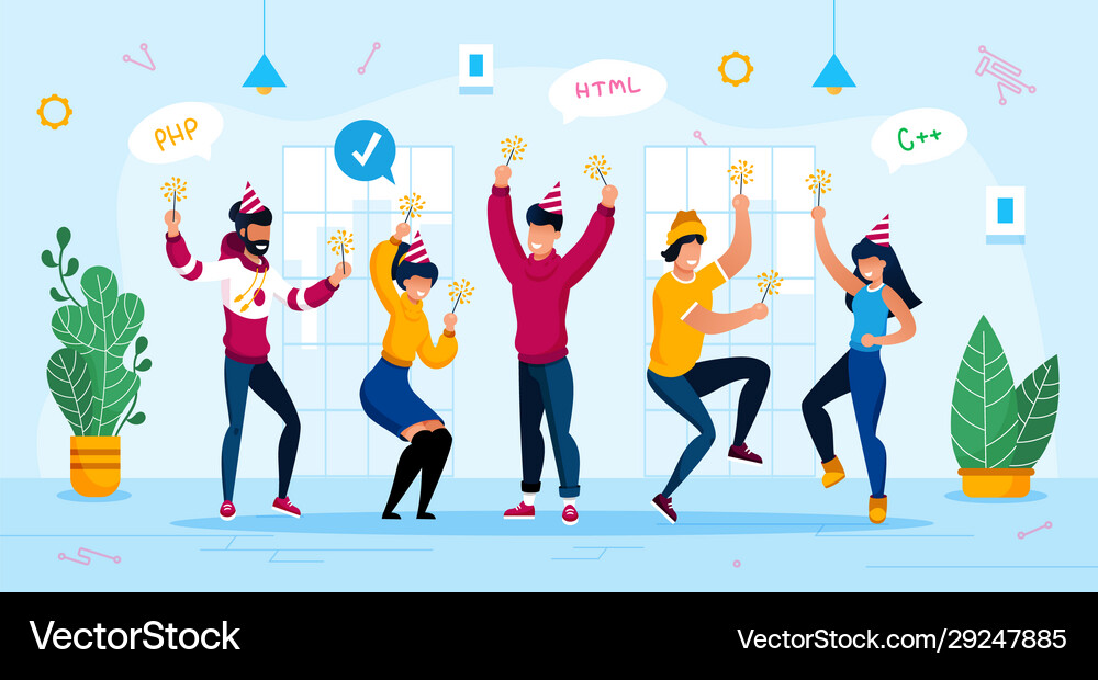 Corporate Party Celebration Royalty Free Vector Image