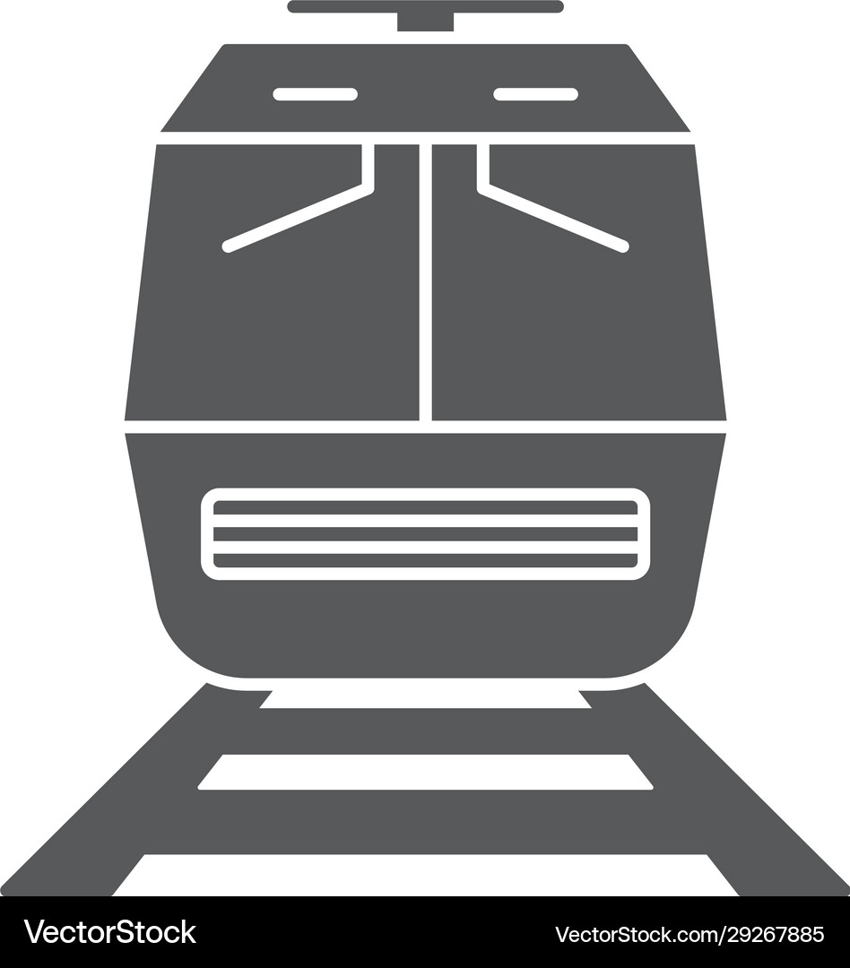 Train on railway icon transportation symbol Vector Image