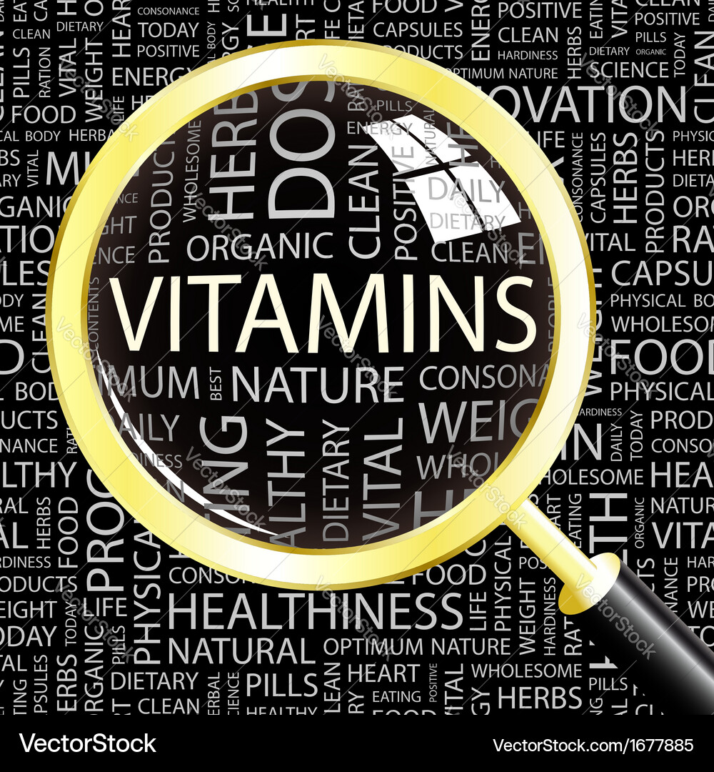 Vitamins Royalty Free Vector Image - VectorStock