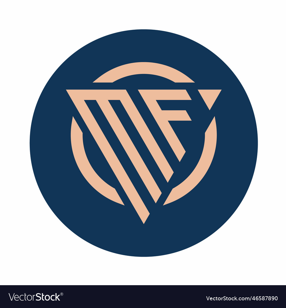 Creative simple initial monogram mf logo designs Vector Image