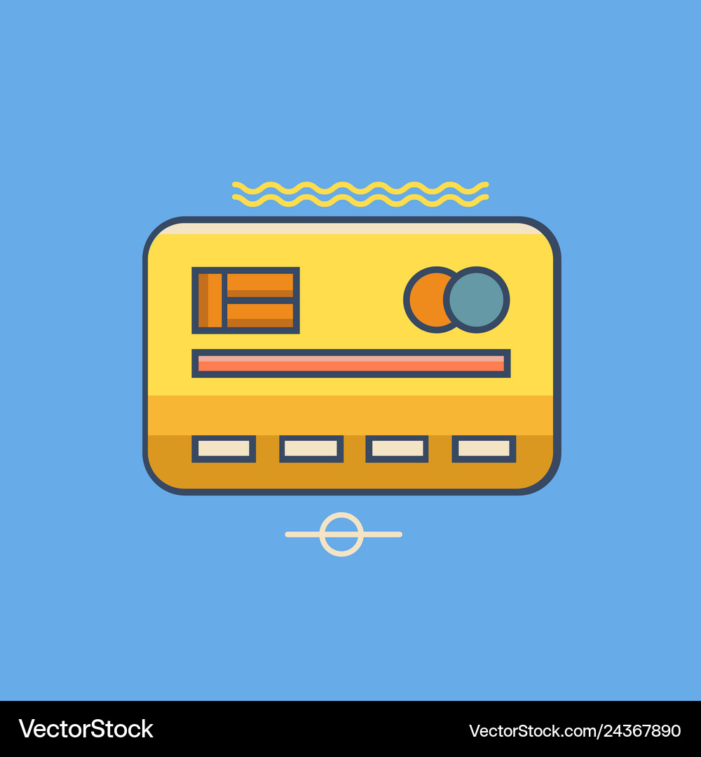 Credit card icon set great flat icons use Vector Image