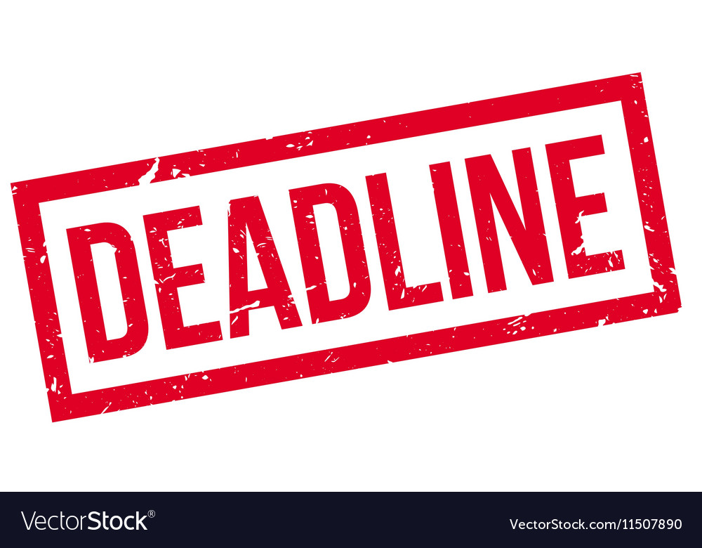 Deadline rubber stamp Royalty Free Vector Image