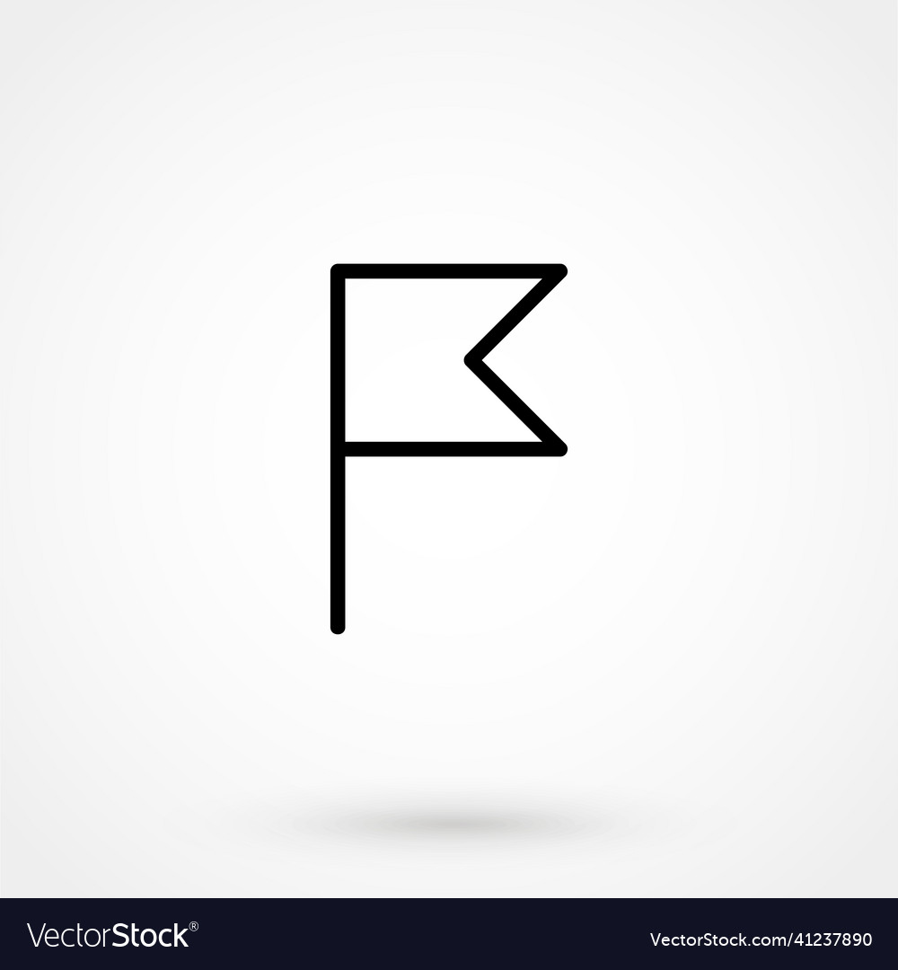 Flag icon flat Royalty Free Vector Image - VectorStock