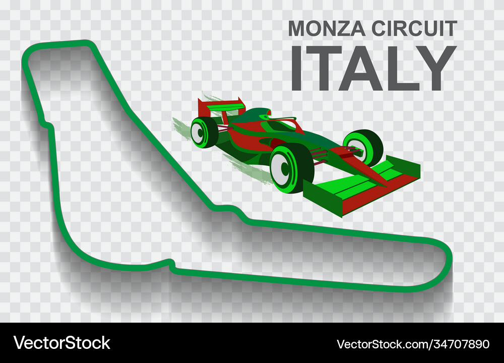 Formula 1 Italy Race Track Royalty Free Vector Image