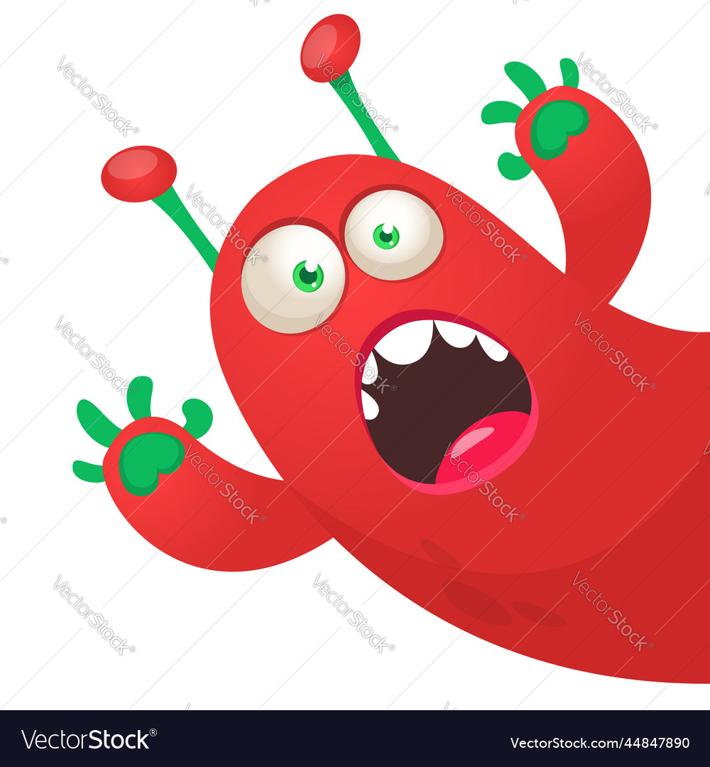 Funny Cartoon Monster Design Character Royalty Free Vector