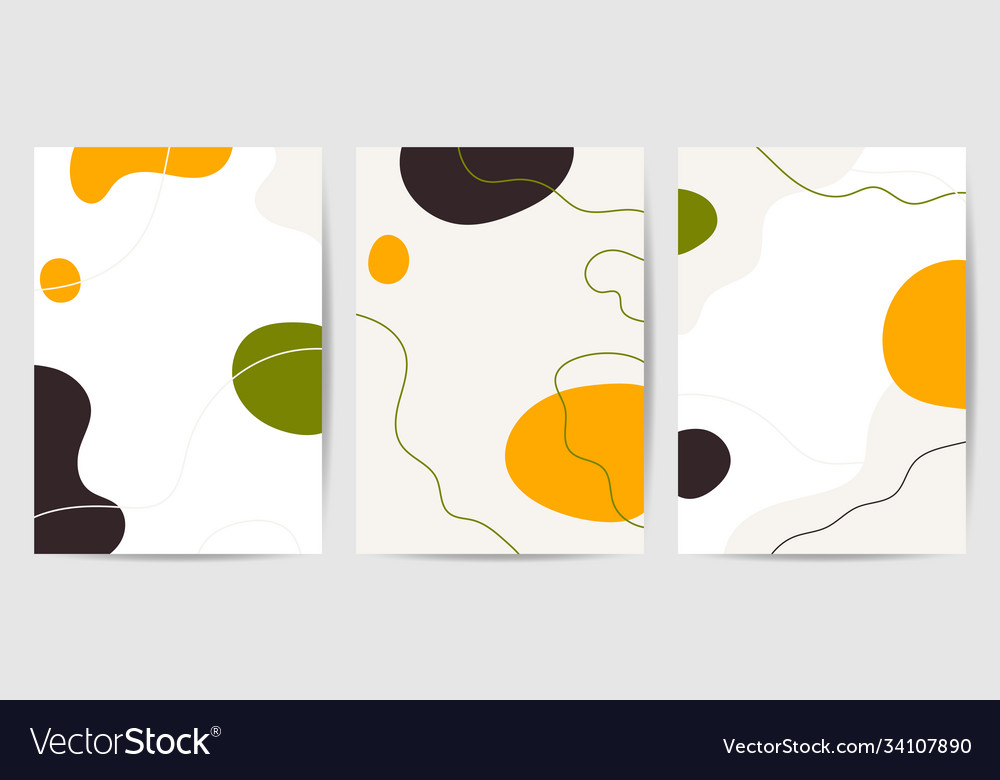 Set shape creative backgrounds design Royalty Free Vector