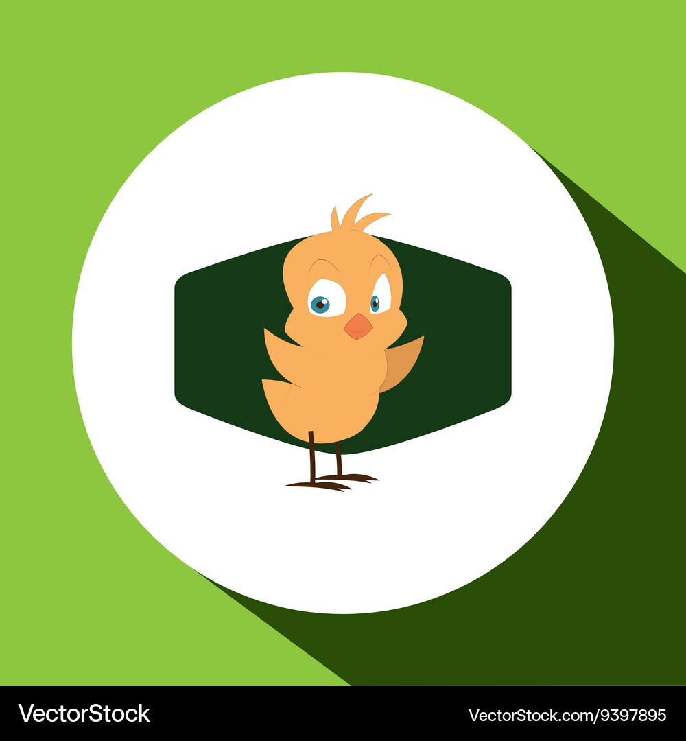 Animal design chicken icon isolated Royalty Free Vector