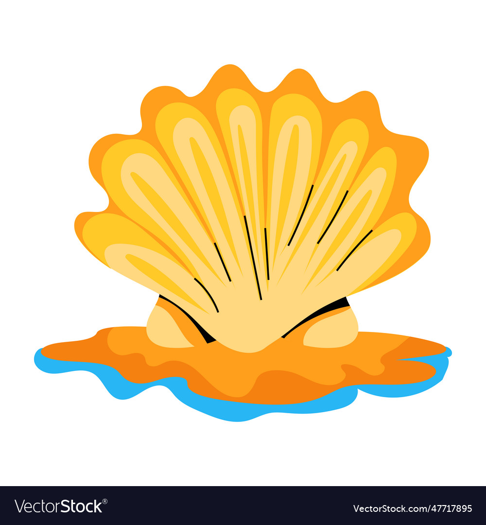 Beach shell Royalty Free Vector Image - VectorStock