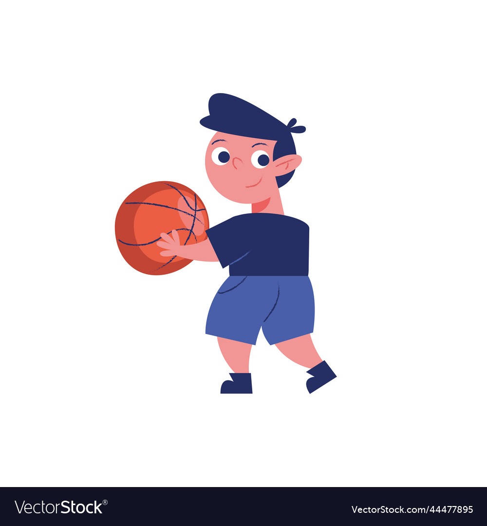 Boy playing basketball Royalty Free Vector Image