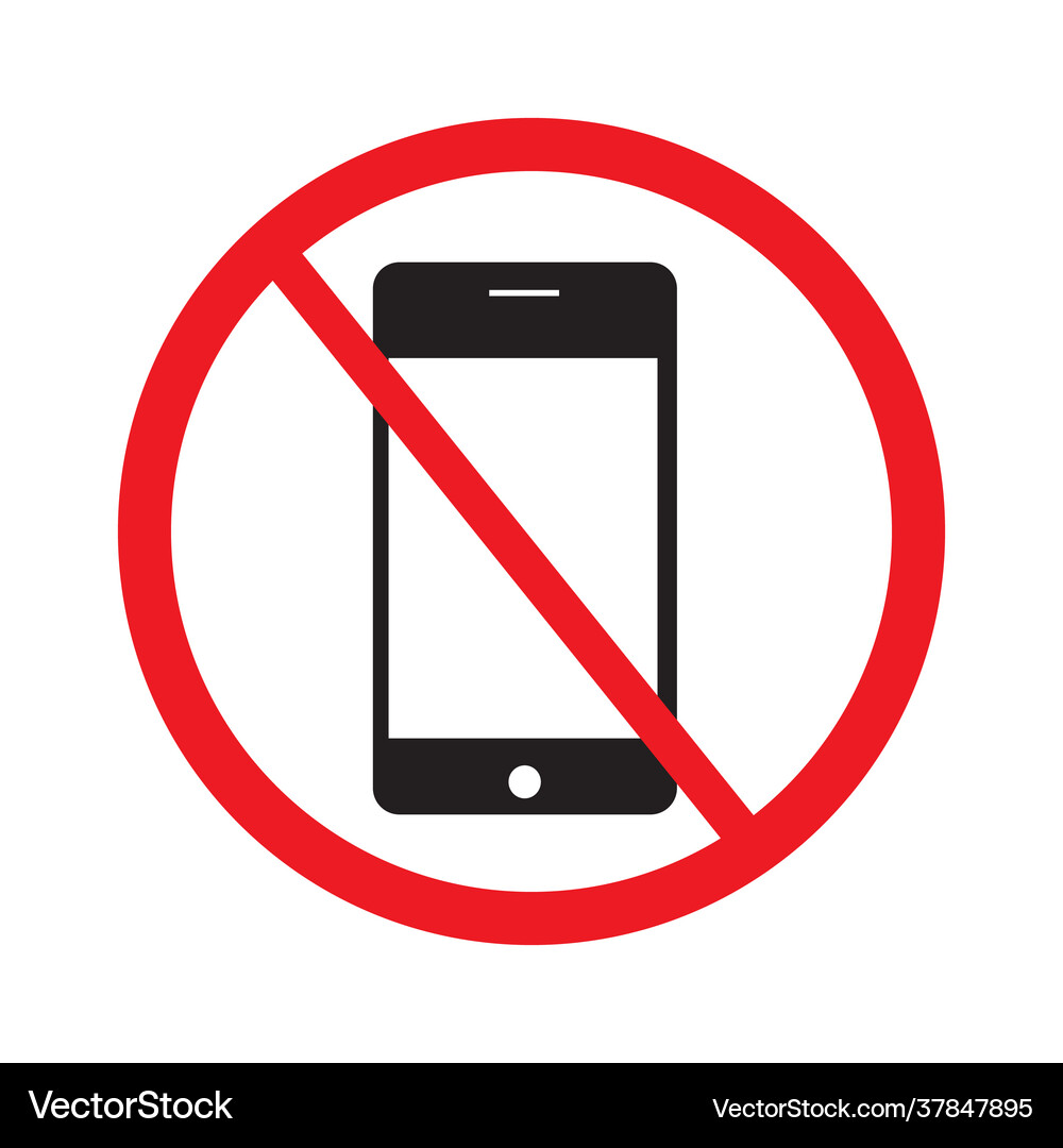 Do not use your mobile phone icon on white Vector Image