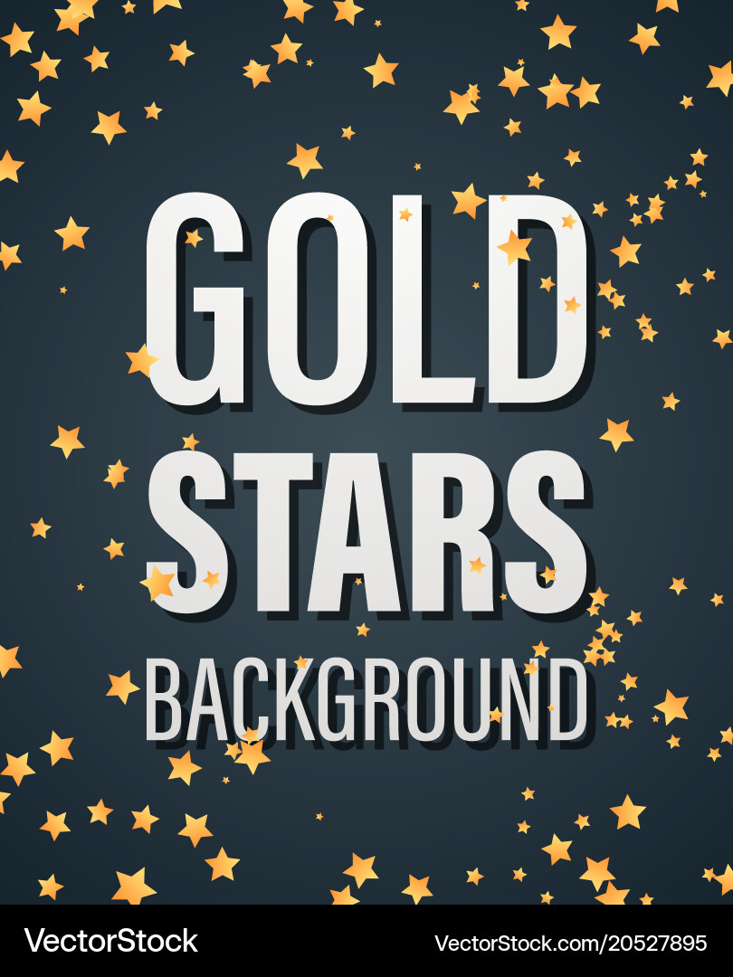Gold stars background Royalty Free Vector Image