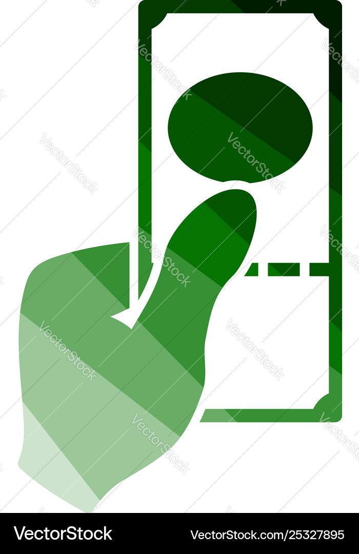 Had holding dollar icon Royalty Free Vector Image