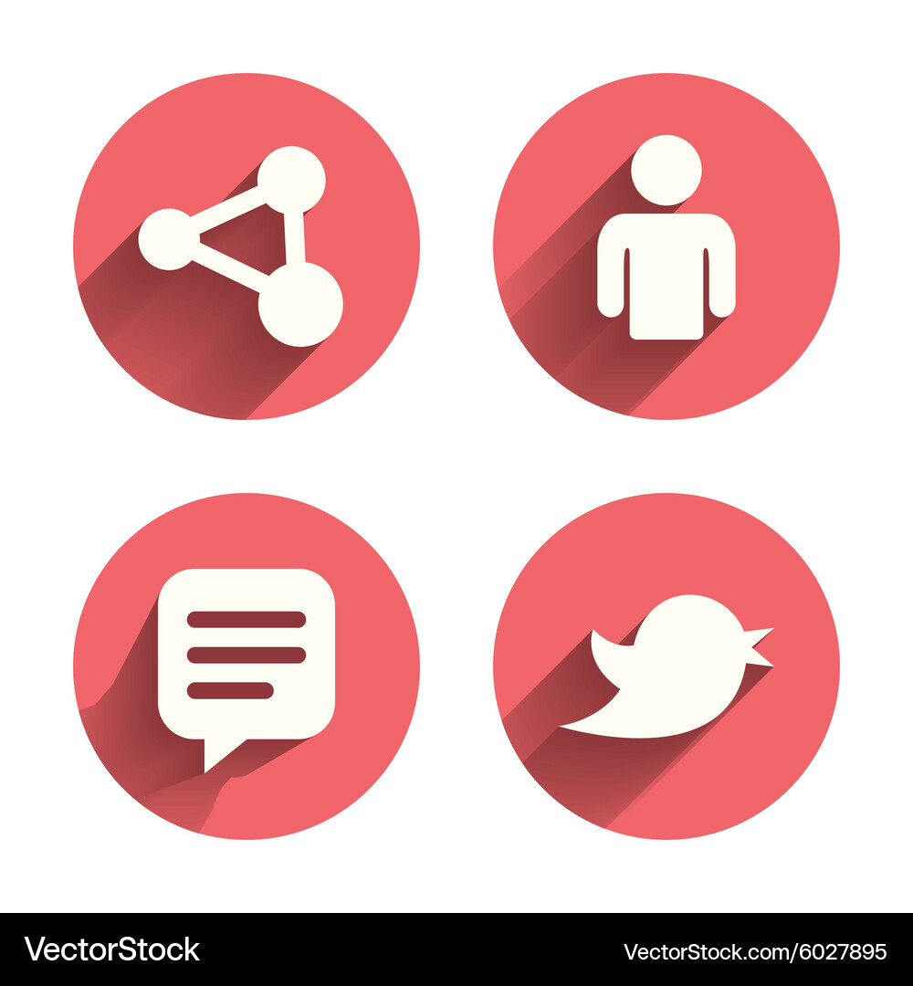 Human person and share icons speech bubble Vector Image