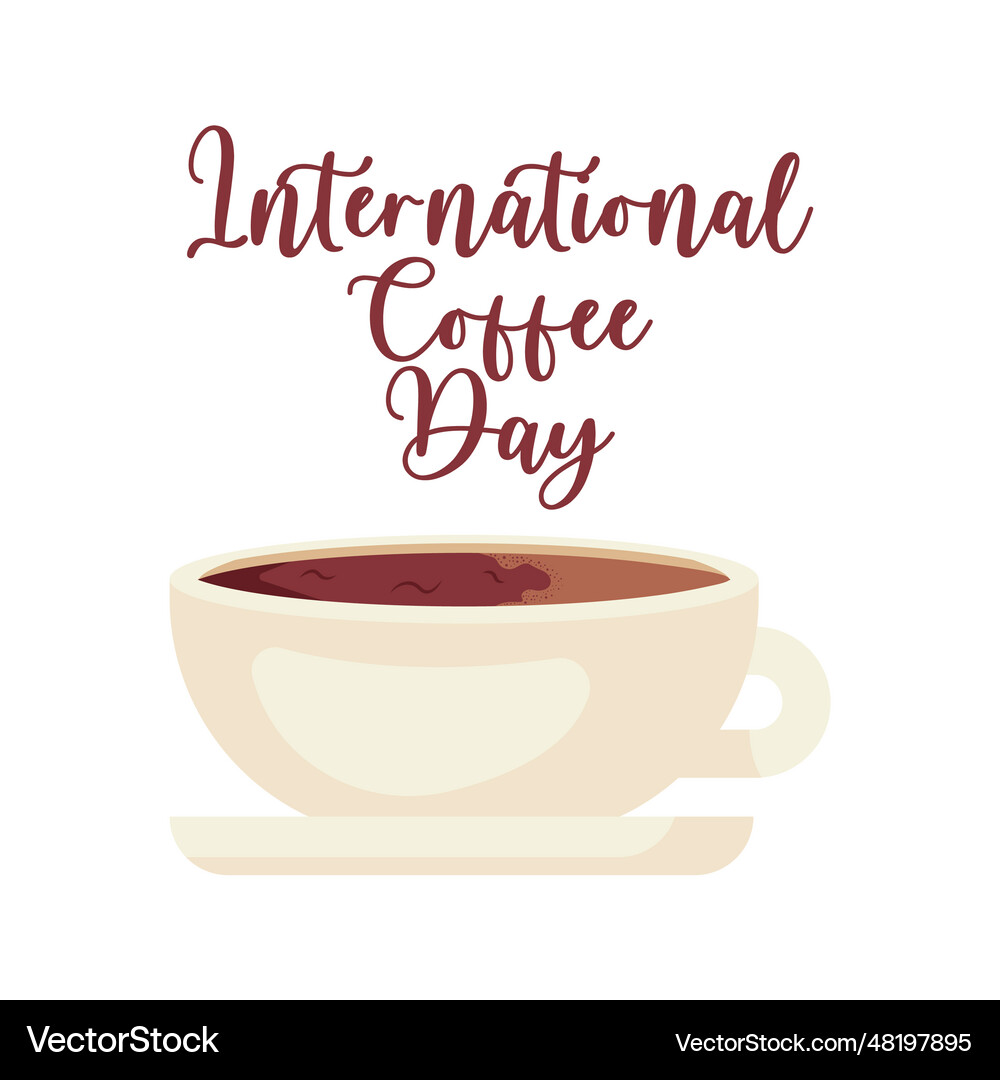 International coffee day 1 october holiday Vector Image