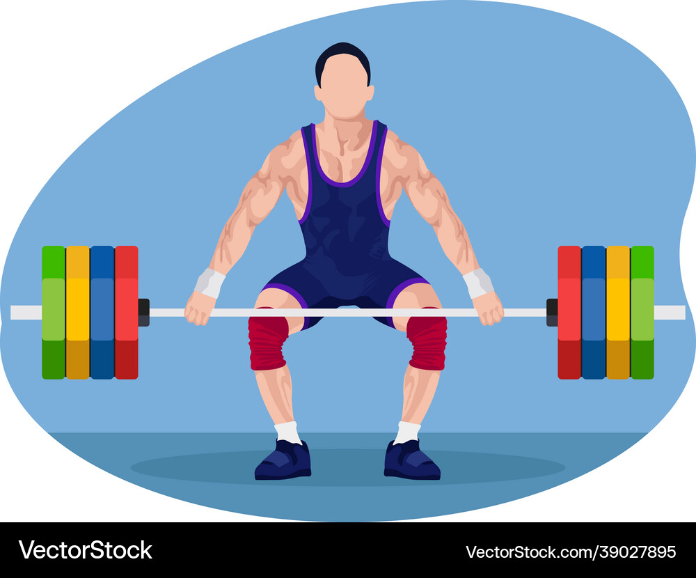 Male weightlifter Royalty Free Vector Image - VectorStock