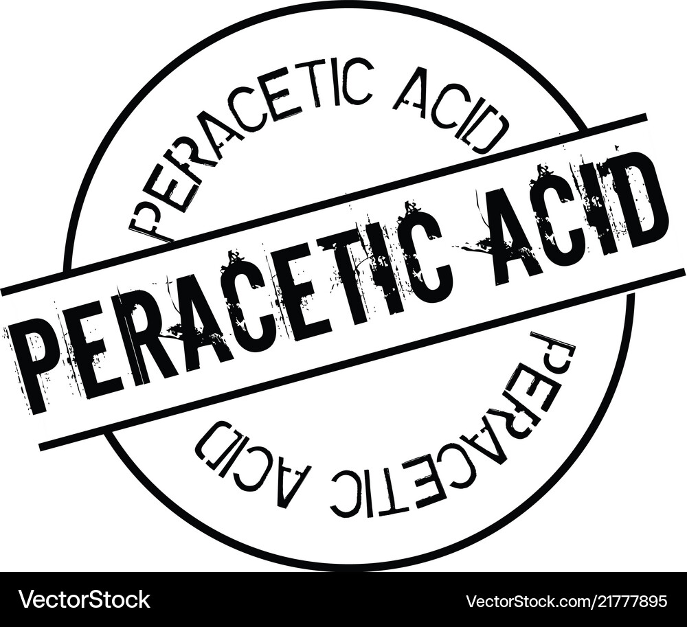 Paracetic acid stamp on white Royalty Free Vector Image