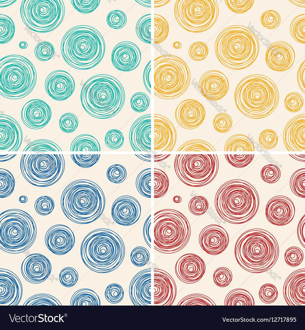 Pattern of abstract line circles Royalty Free Vector Image