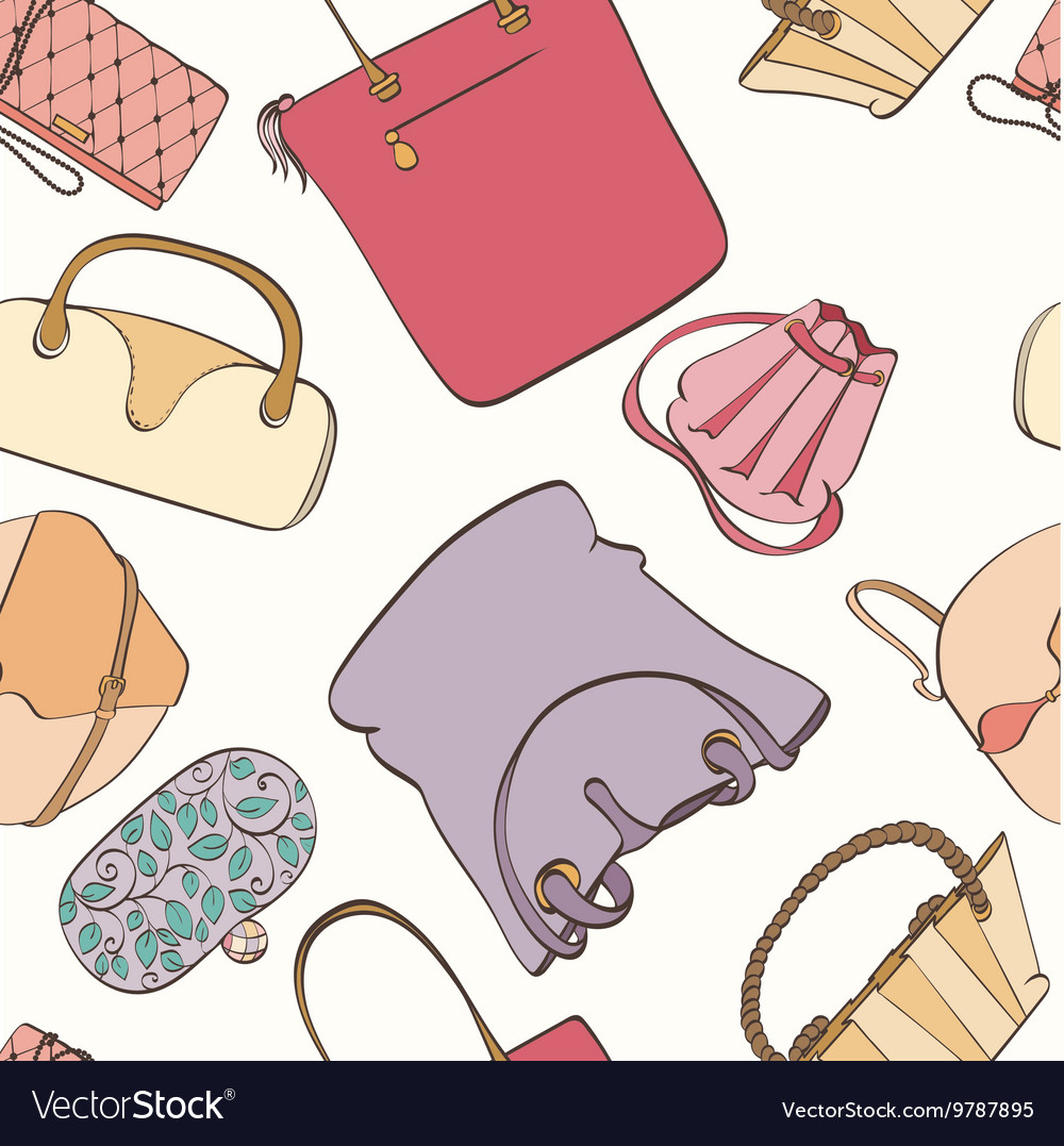 Seamless bag pattern Royalty Free Vector Image