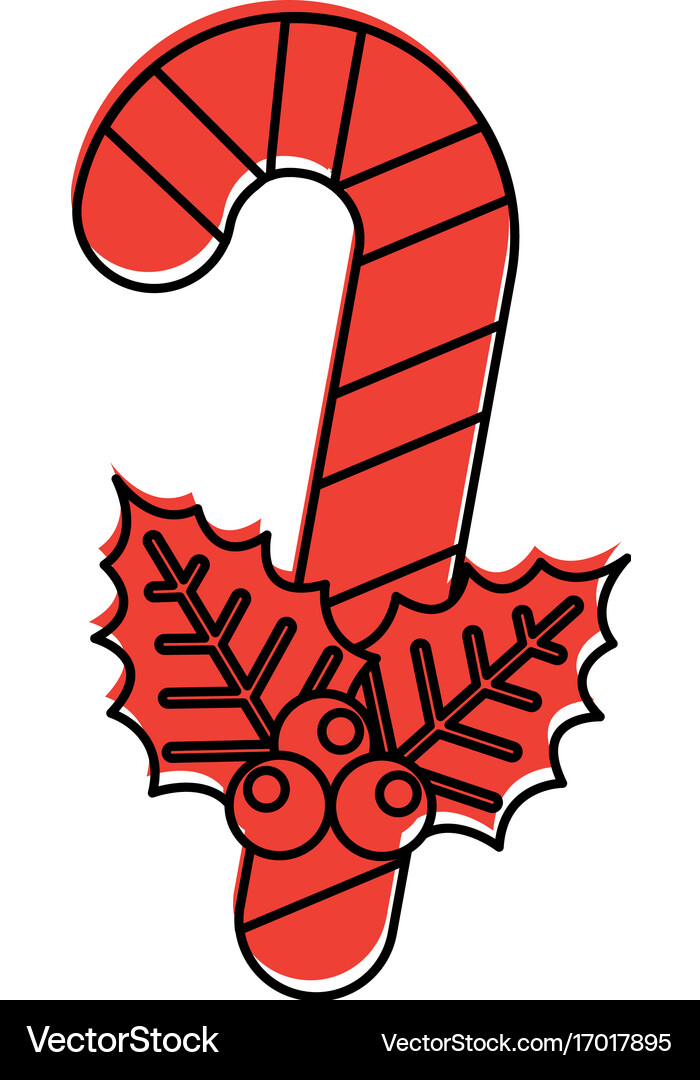 Sweet christmas cane icon Royalty Free Vector Image