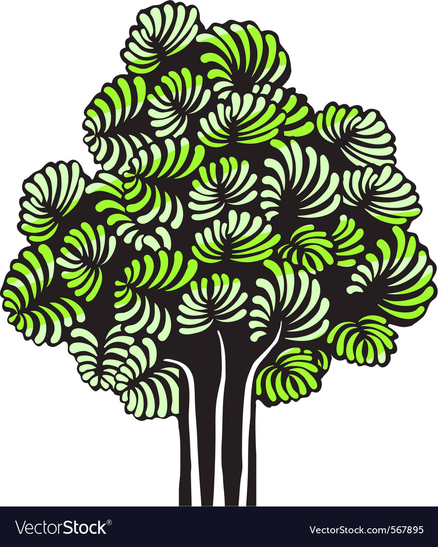 Tree symbol Royalty Free Vector Image - VectorStock