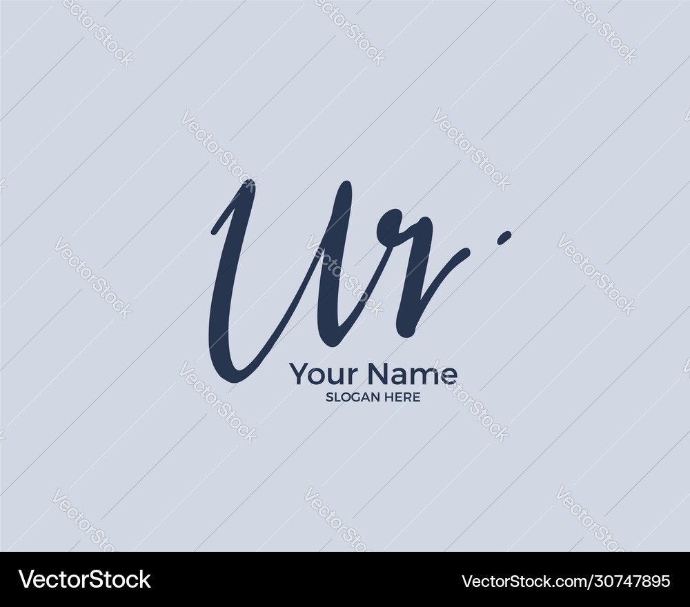 U r ur initial logo signature handwriting Vector Image